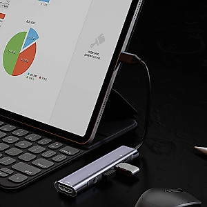 USB C to HDMI Adapter Dex Dock for Galaxy S25/S24/S23/S22/Note20/TabS9/S8/S7,Type-c hub with 3.5mm Audio Jack,4K HDMI,USB3.0,PD 60W,Adapter for iPhone 15/iPad Air 4/5,iPad Mini 6,Nintendo Switch