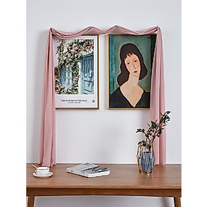 BEDDEB 10 Pack Dusty Rose Chiffon Table Runner 10Ft Sheer Wedding Table Runner 29x120 Inches Romantic Tulle Table Runner for Rustic Wedding Decor Birthday Party Bridal Baby Shower Table Decoration