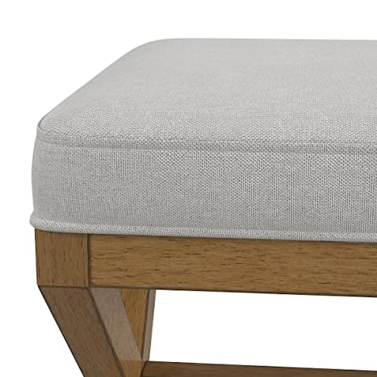 Hillsdale Somerset Backless Wood Vanity Stool for Makeup Room or Bathroom, Dark Driftwood