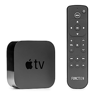 Function101 F101-ATVRM Replacement Button Remote for Apple TV | Infrared Connectivity | 2 AAA Batteries Included