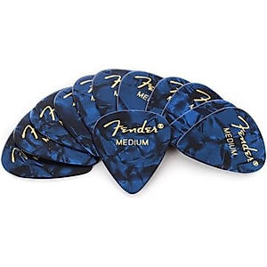 Fender Moto Style Guitar Picks, 12 Pack - Blue