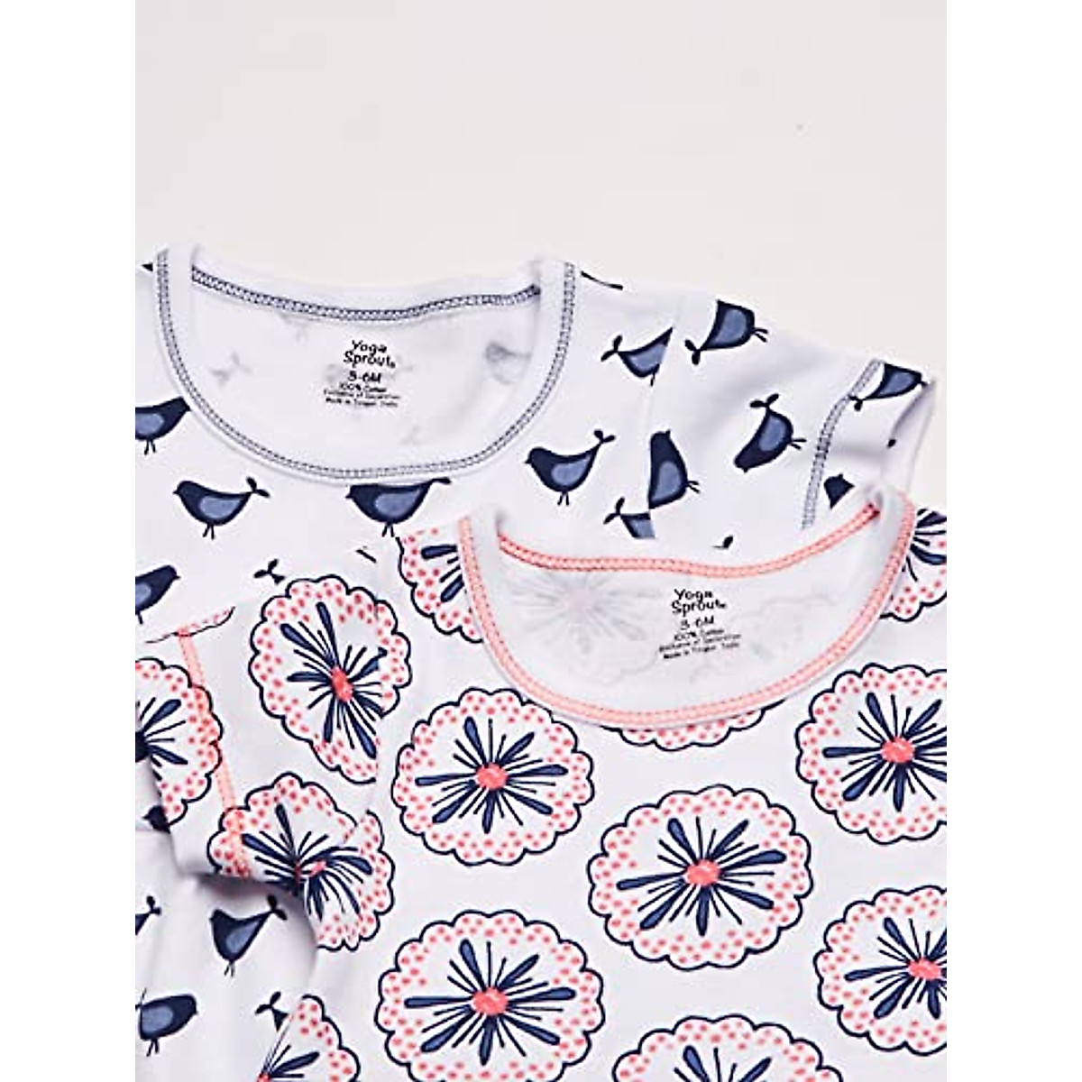 Yoga Sprout Cotton Dress, 2 Pack, Bloom, 0-3 Months