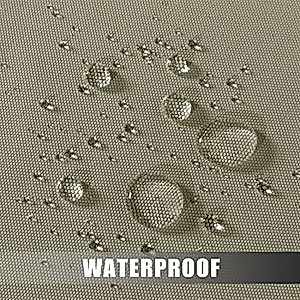 BONZER Outdoor Waterproof Lumbar Pillow Covers for Patio Furniture Indoor Solid Throw Pillowcase for Couch Chair Living Room, 12x20 Inch, Taupe, 2 Pieces