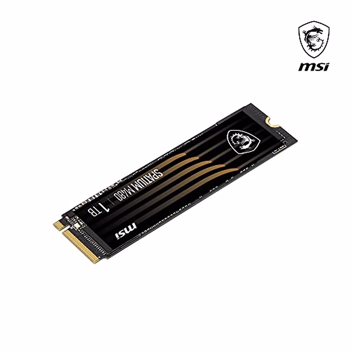 MSI SPATIUM M480 PCIe 4.0 NVMe M.2 1TB Internal SSD PCIe Gen4 NVMe 1.4 3D NAND 1400 TBW (SPATIUM M480 PCIe 4.0 NVMe M.2 1TB)