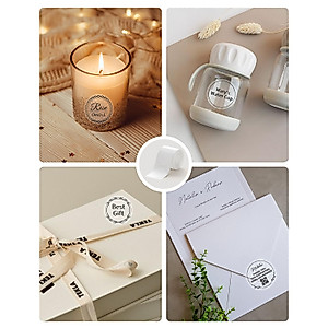 NIIMBOT B1 Label Tape B21 Transparent Labeling Tape 1.2" X 1.2" (31x31mm) Thermal Label Print Paper NIIMBOT Labels for Candles/Gifts/Mailing/Logo/Jars/Bottles Tag, 210 Labels/Roll, Clear