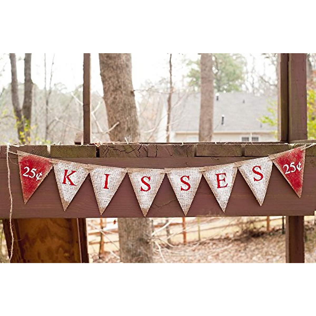 Valentines Day Decor | Valentines 25 cent Kisses Banner | Valentine Decoration