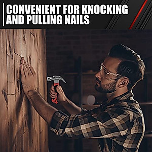 C&T 2-Piece Hammer Set, 560PCs Hardware Nail Assortment Kit & 2pc 8oz Small Claw Hammer, Mini Hammer with Anti-Slip Handle, Anti-Corrosive Galvanized 280 Picture Hanging Nails & 280 Finishing Nails