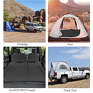 Byomostor 3 in 1 SUV Air Matterss | Car Mattress with Electric Air Pump-2 Support Fillers & 2 Pillows Fits SUV|MPV|Minivan for Road Trip Camping Black