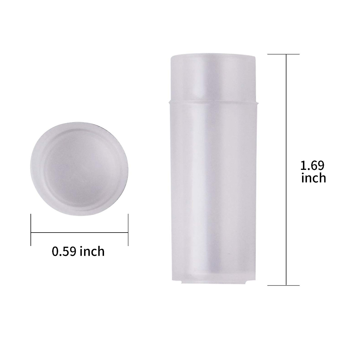 100Pcs 5ML Small Pill Plastic Containers Empty Pill Bottles Sample Bottles Vial Test Tube with Caps by HRLORKC