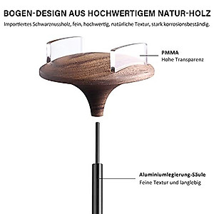 Headphone Stand, Walnut Wood & Aluminum Headset Stand, Nature Walnut Gaming Holder for AirPods Max, Beats, Bose, Sennheiser, Sony, Audio-Technica and More (Black)