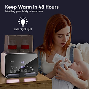 Mummys Kiddie 9 in-1 Baby Milk Warmer with Night Light, Timer Function - fits 2 Bottles, Fahrenheit temperature - Baby Bottle Warmers - Bottle Warmer