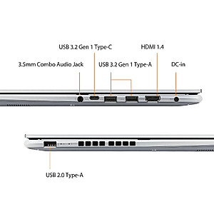ASUS 17.3" FHD Vivobook Laptop, Intel Core i3-1220P Processor, 24GB RAM, 512GB SSD, FP Reader, HDMI, Webcam, Wi-Fi 6, Windows 11 Home, KKE Accessories, Silver