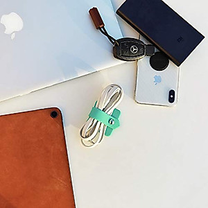 ELFRhino Silicone Earphone Organizer Earphone Wrap Winder Headphone Cord Organizer Wrap Winder Manager Cable Winder(Blue, 1 Piece)