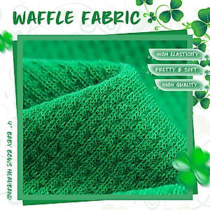 Lanmerry St. Patrick's Day Baby Headbands with Bows Green Baby Bow Waffle Elastics Baby Hair Bows Hair Accessories Newborn Infant Toddler Hairbands Headwrap Kids 3 Packs Black White Green