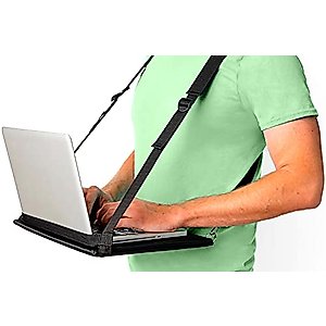 Office Up Laptop Harness, Standing Desk, Mobile Walking Laptop Carrier, Adjustable Desk and Portable Laptop Stand, Hands Free Wearable Desk for Laptop (16") or Notebook…