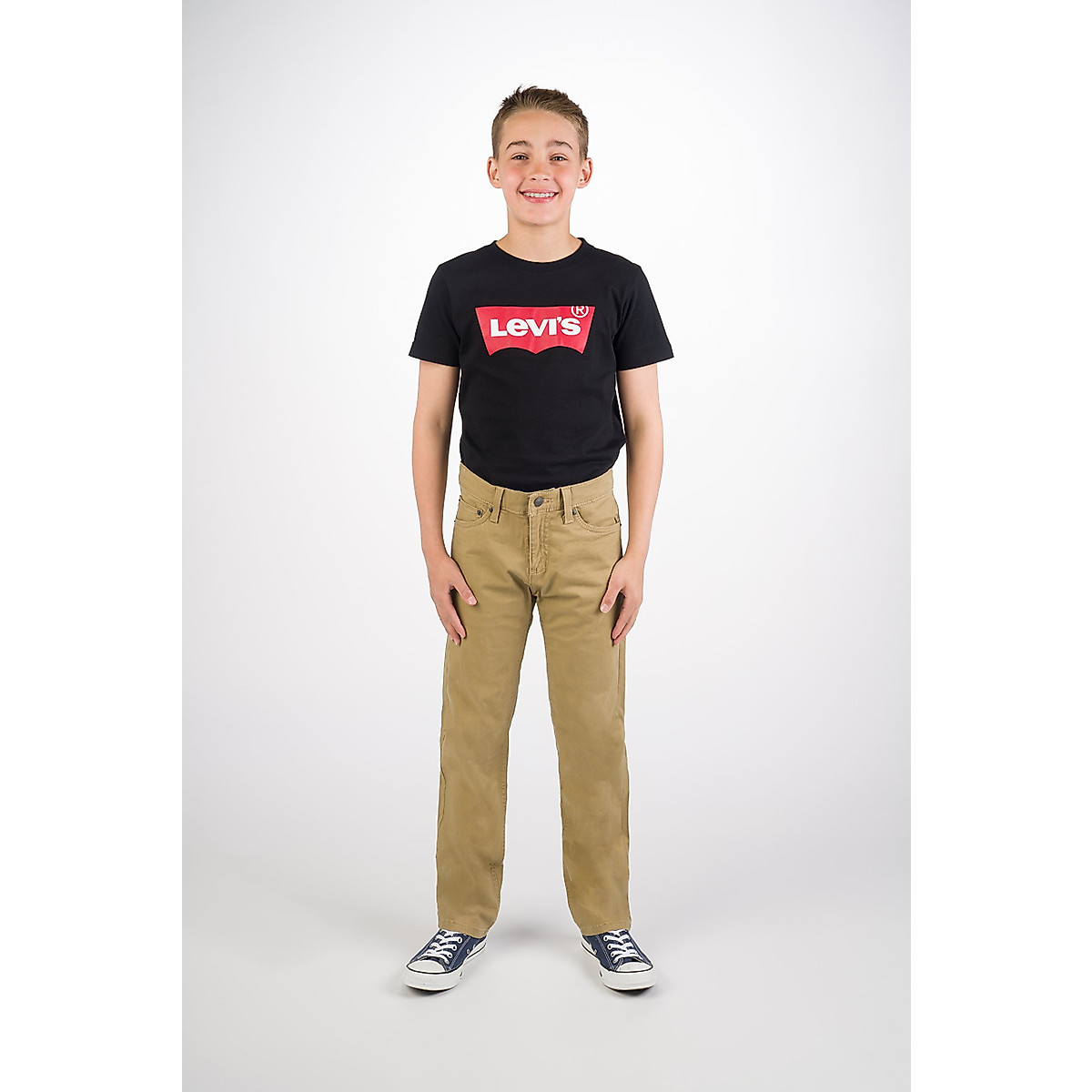 Levi's Boys' Big 511 Slim Fit Uniform Pants, Harvest Gold, 16
