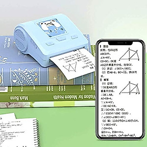 XXXDXDP Portable Mini Pocket BT Thermal Printer Power Bank Function Clip Design Receipt Label Memo Sticker AR Photo Picture Printe (Color : D)