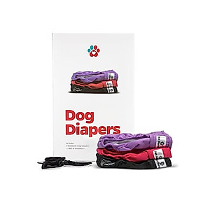 Pet Parents® Washable Dog Diapers (3pack) of Doggie Diapers, Color: Princess, Medium Dog Diapers