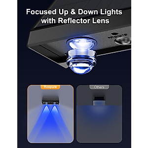 Roopure Solar Motion Lights Outdoor 2 Pack + 4 Pack Solar Paito Lights Colorful for Yard Post Wall Step Stair