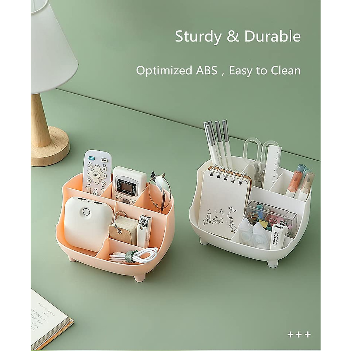 Stylish Pig Pen Holder, Office Desk Organizer,Desktop Stationary Organizerfor Boys,Kids,Pencil Containers with Mobile Phone Holders,Dark Blue