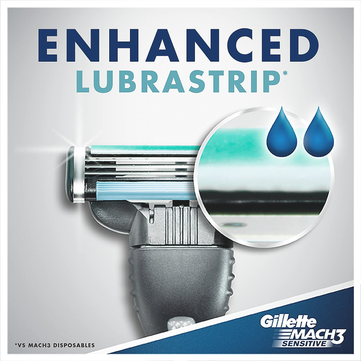 Gillette Mach3 Sensitive Men's Disposable Razors, 9 Count