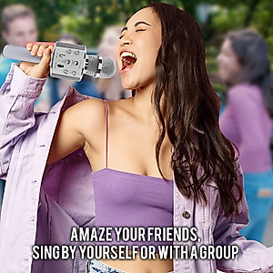 MR. MICROPHONE As Seen on TV - Wireless Karaoke Microphone, Portable Handheld Rechargeable Karaoke Speaker Machine for Boys Girls Kids Singing, Compatible with iPhone Android PC