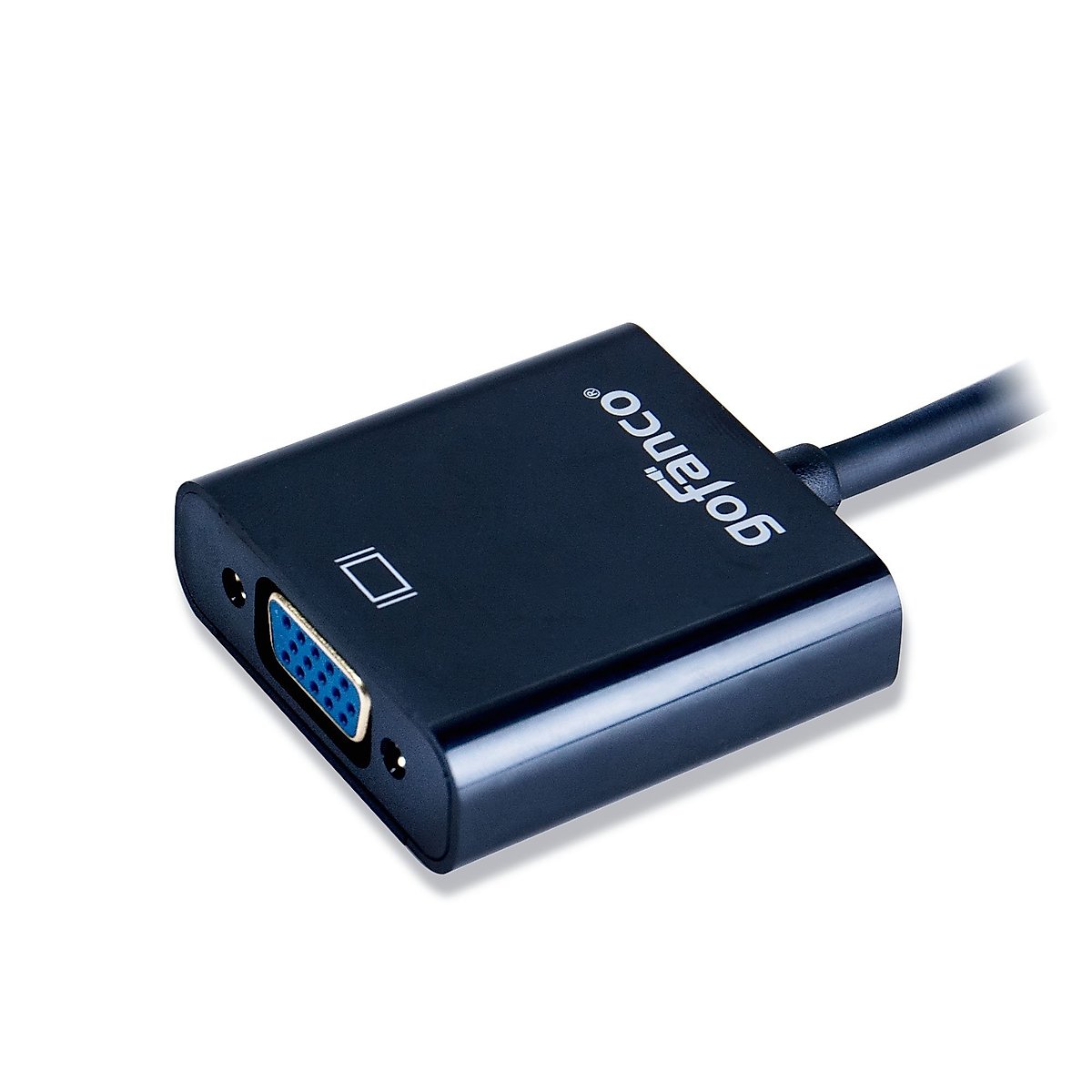 gofanco Active Mini HDMI to VGA Converter (Black) with Micro USB Power Cable for Mini HDMI Enabled Ultrabooks, notebooks, Tablets, Cameras and camcorders to Connect to VGA displays (MiniHDVGA)