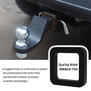 3PCS Hitch Rattle Stopper,Rubber Hitch Receiver Silencer Pad for 2 Inch Trailer Hitch Receiver Bumper Gooseneck,Trailer Hitch Accessories to Eliminate Noise & Ruduce Rattle