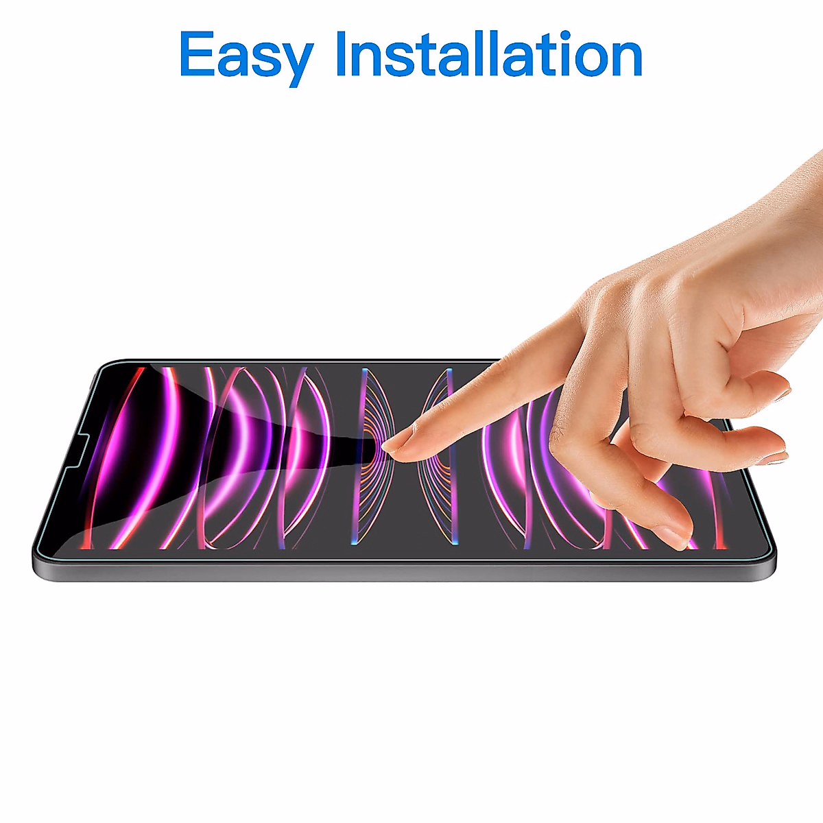 JETech Screen Protector for iPad Pro 11-Inch (2022/2021/2020/2018 Model), iPad Air 5/4 2022/2020 10.9-Inch, Face ID Compatible, Tempered Glass Film, 2-Pack