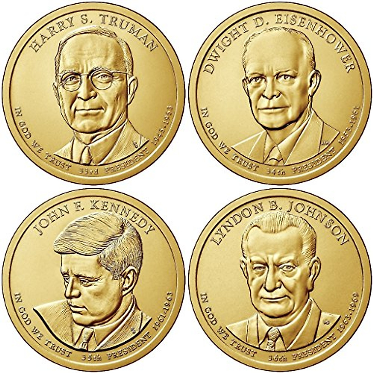 2015 P, D Presidential Dollar 8-Coin Set Uncirculated