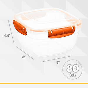 Superio Food Storage Container, 80 oz, Orange