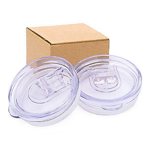 Lid for SUNWILL 12oz and 20oz Skinny Tumblers Only, Spill and Splash Resistant Sliding Covers Replacement 2 Pack, Straw Friendly, BPA Free