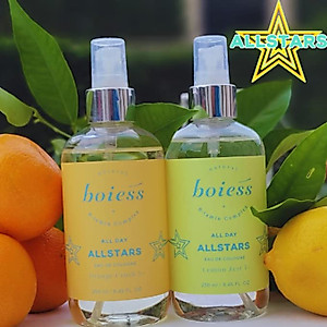Boiess All day Allstars Vegan Eau de Cologne Lemon/Jasmine | Made With Natural & Essential Oils For Both Kids & Adults | Children Fragrance For Sensitive Skin | Size: 8.45 Fl Oz