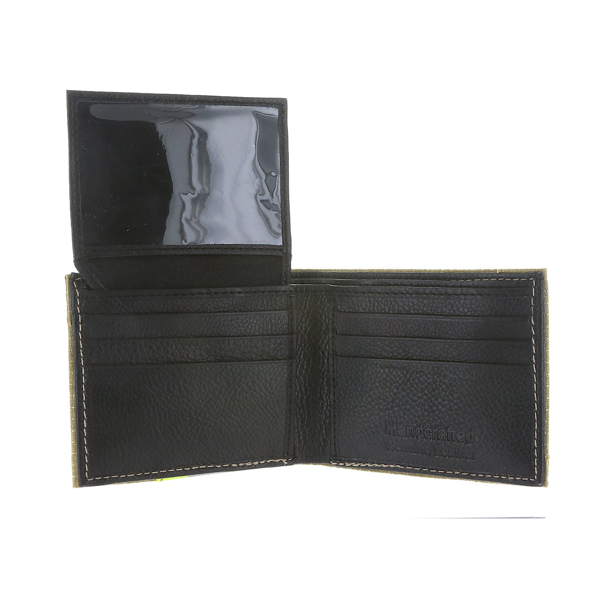 Fully Involved Stitching Firefighter Personalized Tan Turnout Bunker Gear Bi Fold Captain Wallet