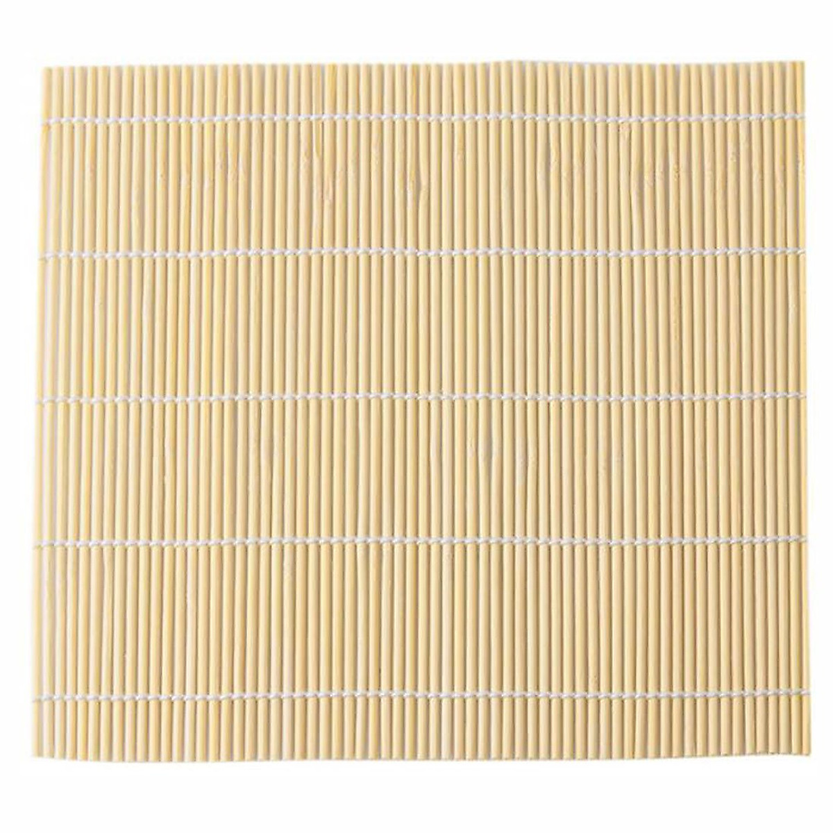 GARASANI 2 Pack Bamboo Gimbap Sushi Making Kit, 2 x Natural Bamboo Mat, 1 x Cooking Brush, 9.4" x 9.4" (Beige)