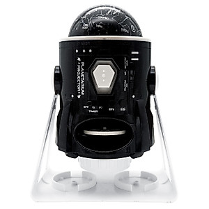 Lexibook Speaking 2-in-1 Constellations and Images Planetarium Projector English/Spanish, 24 Images to Discover Space, 2 Constellation Domes, STEM, Black/White, NLJ181i2