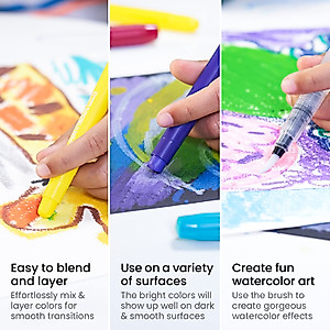 Arteza Kids Gel Crayons, 36 Count, Twistable and Washable Jumbo Crayons