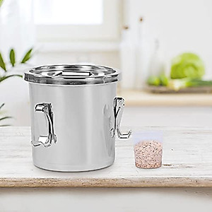 jojofuny Stainless Steel Rice Bucket Grain Storage Bin Rice Dispenser Container Bacon Grease Container Milk Bucket Can for Rice Dry Foods Flour