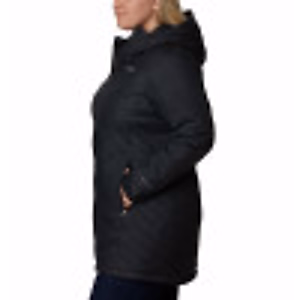 Columbia Women's Heavenly Long Hooded Jacket, Black, 2X
