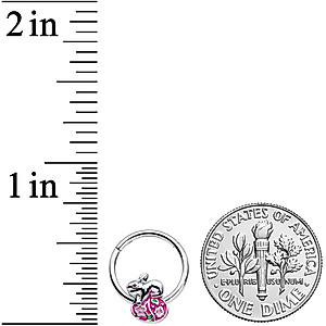 Body Candy Womens 16G Steel Hinged Segment Ring Seamless Cartilage Nipple Festive Egg Rabbit Nose Hoop 3/8"