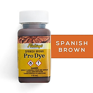 FIEBINGS,Fiebing Professional Leather Oil Dye - 4 Ounces, Spanish Brown