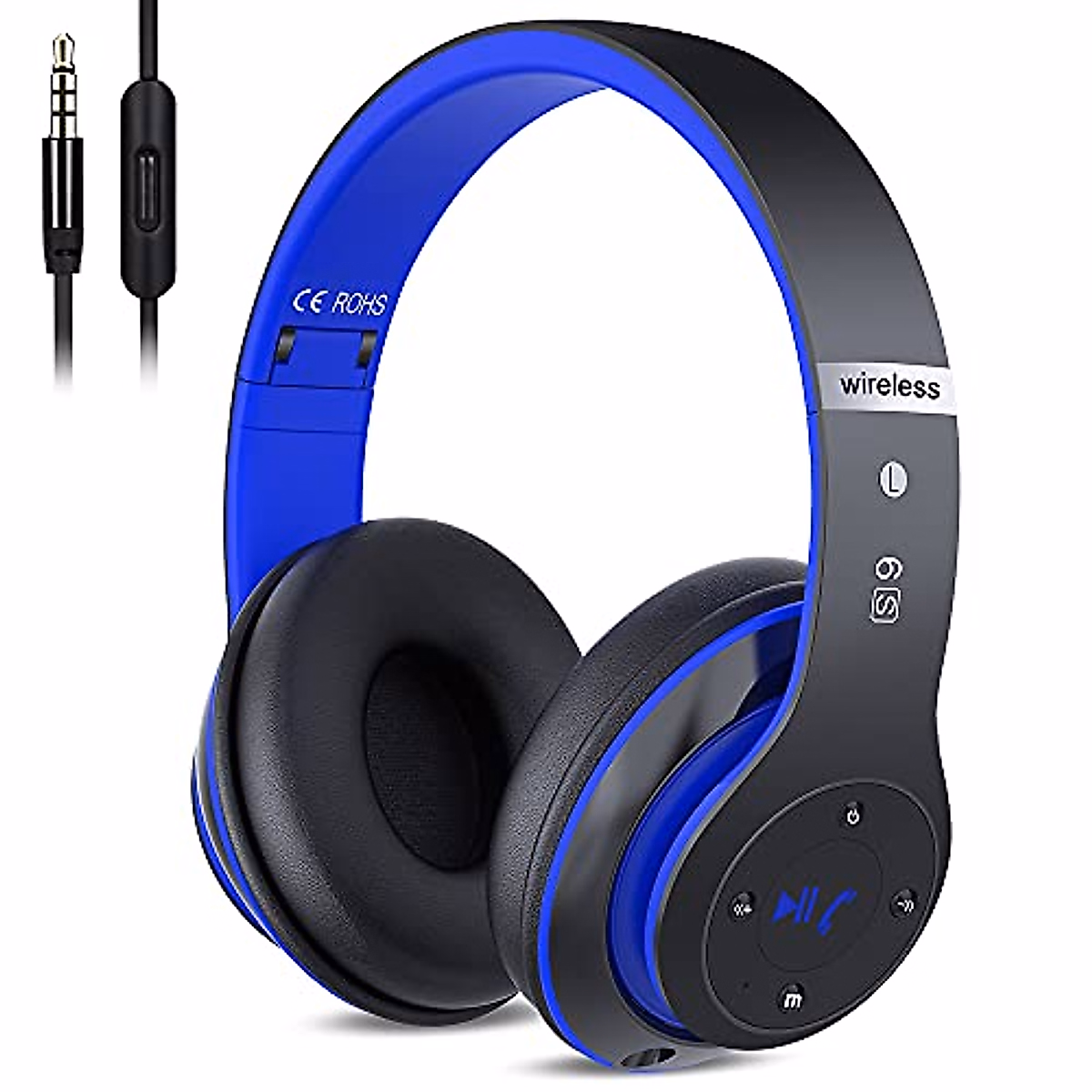 PRTUKYT 6S Wireless Bluetooth Headphones Over Ear