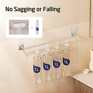 KES Adhesive Towel Bar 20-Inch Bathroom Towel Holder No Drill Stick on Towel Hanger Contemporary Style Wall Mount SUS 304 Stainless Steel Brushed Finish, A7000S50B-2