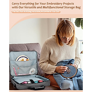 Coopay Hand-held Protective Bag Box for A4 5D DIY Diamond Painting Light Pad, Lots of Pockets & Slots, Waterproof Craft Totes Organizer for Diamond Painting Kit - Ideal Gift for Artists & Beginner