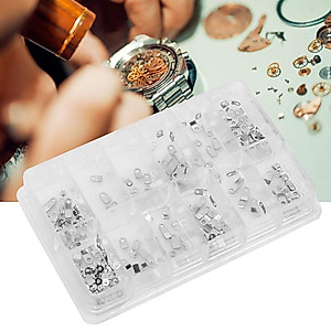 240pcs Watch Case Clamp Adapter Watch Crown Parts for 2824 2836 2846 Housing Movement Fixing Screw Washer