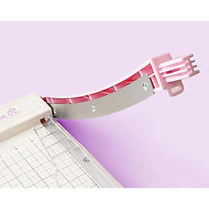 We R Memory Keepers Guillotine Trimmer – 12" Large Paper Cutter with 1/4-Inch Grid, Cuts Up to 10 Sheets, Perfect for Scrapbooking, Journals, Cards, and Craft Projects, Lilac