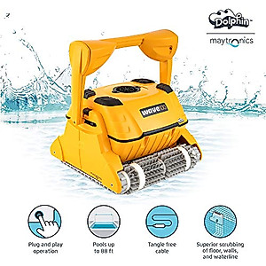 DOLPHIN Wave 100 Commercial Robotic Pool Cleaner with Caddy, Engineered for Extraordinary Pool Cleaning Performance, Ideal for Commercial Swimming Pools up to 88 Feet…