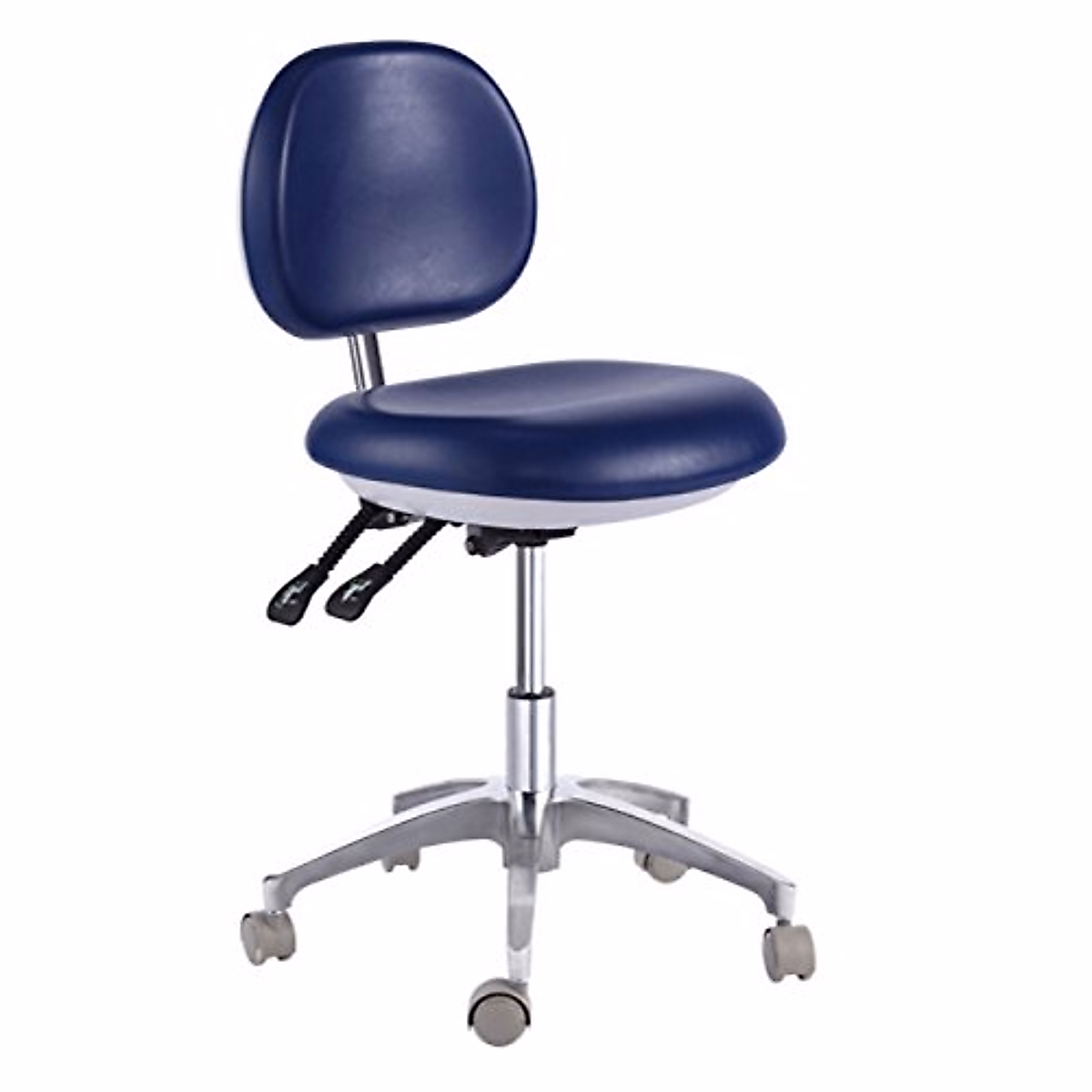 Deluex Dental Mobile Chair Surgical Doctors Nurse Stool with Backrest PU Leather from Purple-Violet