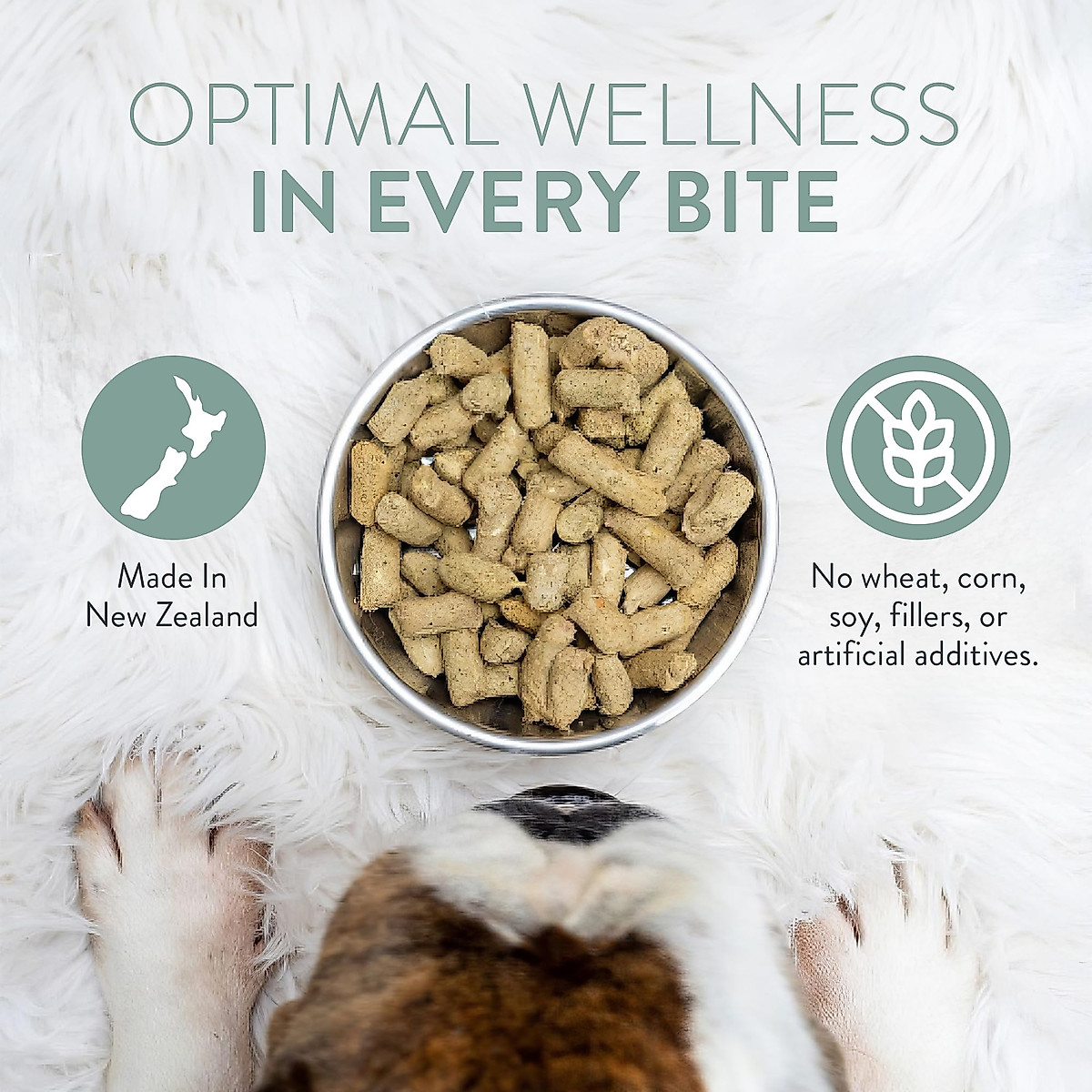 The New Zealand Natural Pet Food Co. WOOF Freeze Dried Dog Food - Chicken Recipe, High Protein Dog Treats & Snacks, Dog Food Toppers & Meals, 9.9 oz