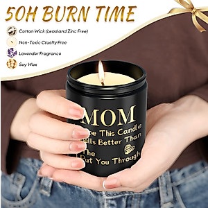 Gifts for Mom from Daughter Son, Handmade Candle Gifts for Mom, Unique Mother's Day Present, Funny Birthday Gifts for Mom, Mom Gifts,Mothers Day Gifts,Lavender Scented Candles(7oz)